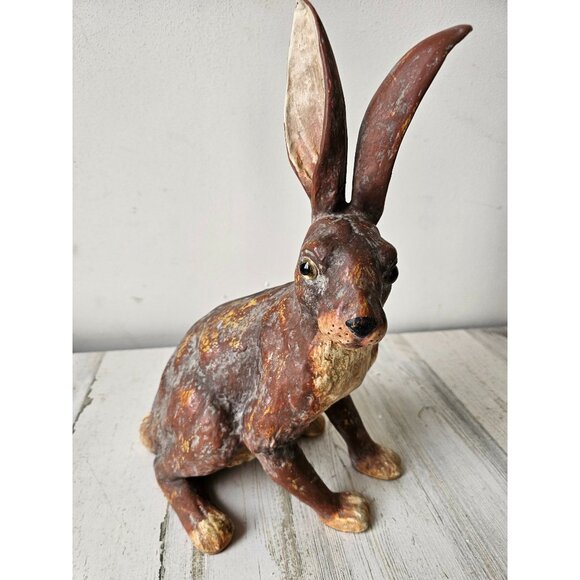 unbranded | Holiday | Vintage Paper Mache Bunny Rabbit Easter Large ...